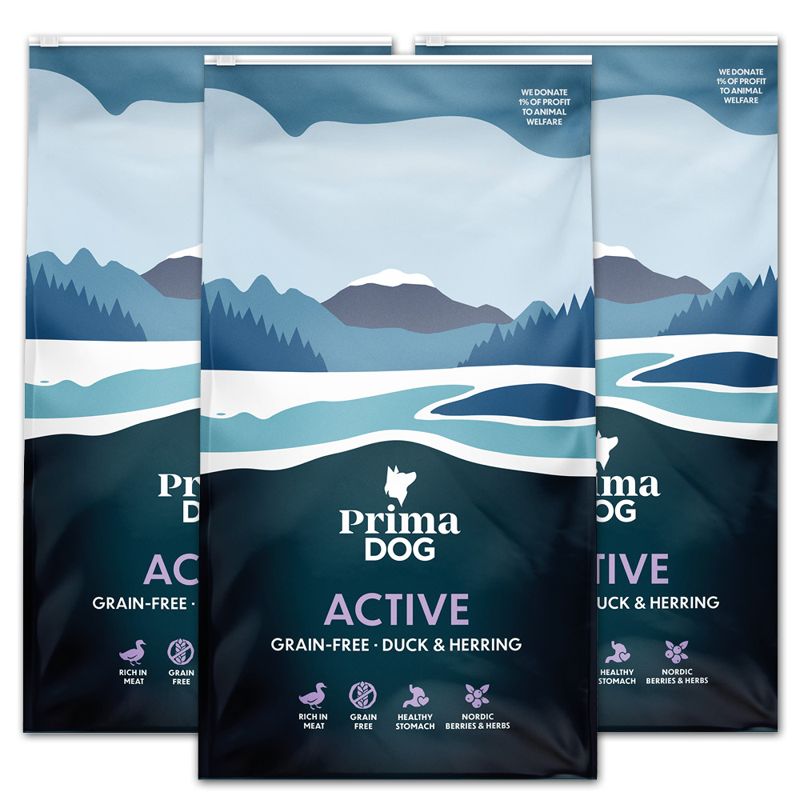 PrimaDog Active Ankka-Silli VILJATON 3 x 10 kg